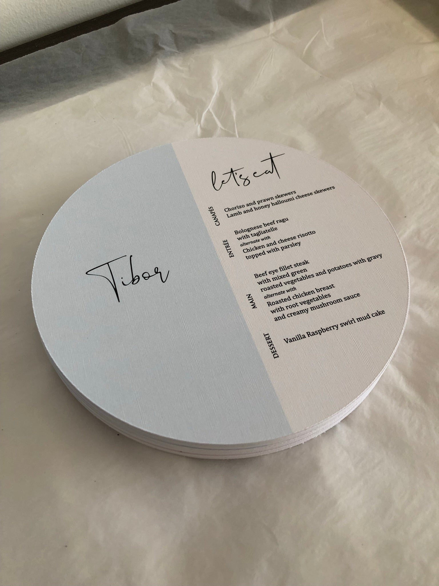 1G. Round Menu with Blue