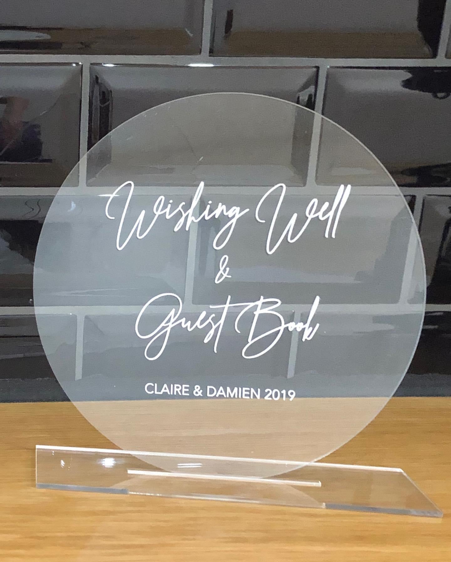 Acrylic Wishing Well Sign