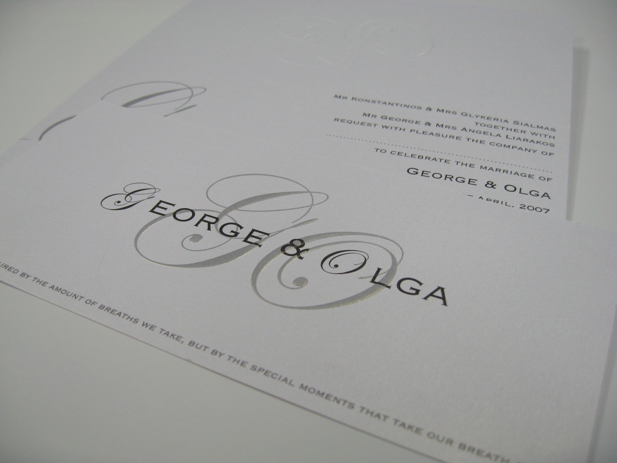 Embossed Elegance - Wedding Invite